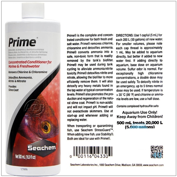 Seachem Prime 500ml - Mỹ Đình Aquarium